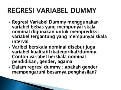 Regresi Variabel Dummy - Repository